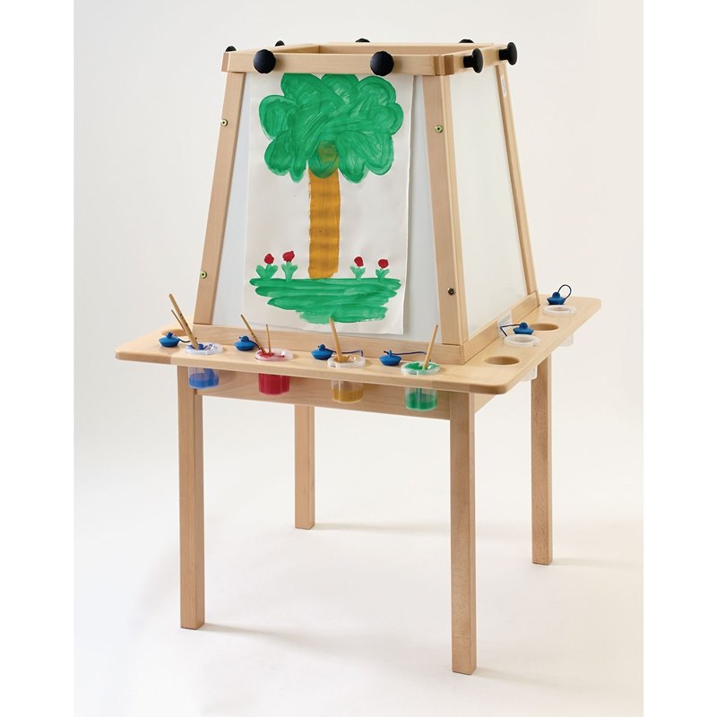מעמד ציור וצביעה ל 4 ילדים 4 Sided Table Easel